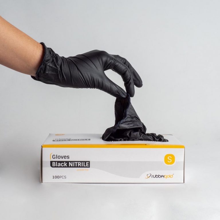 Luva nitrilo preta - Extra resistente (sem pó) - Biologik